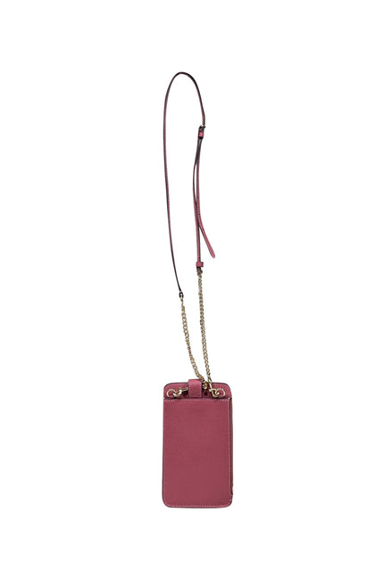 Coach - Pink Saffiano Leather Phone Crossbody Bag | Current Boutique