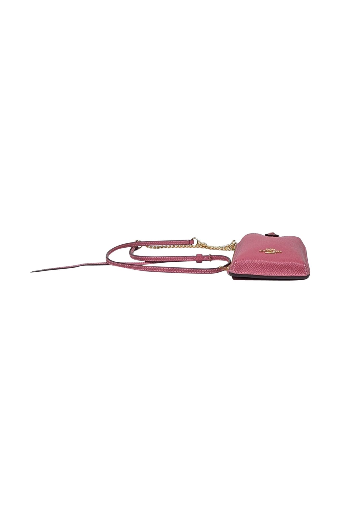 Coach - Pink Saffiano Leather Phone Crossbody Bag | Current Boutique