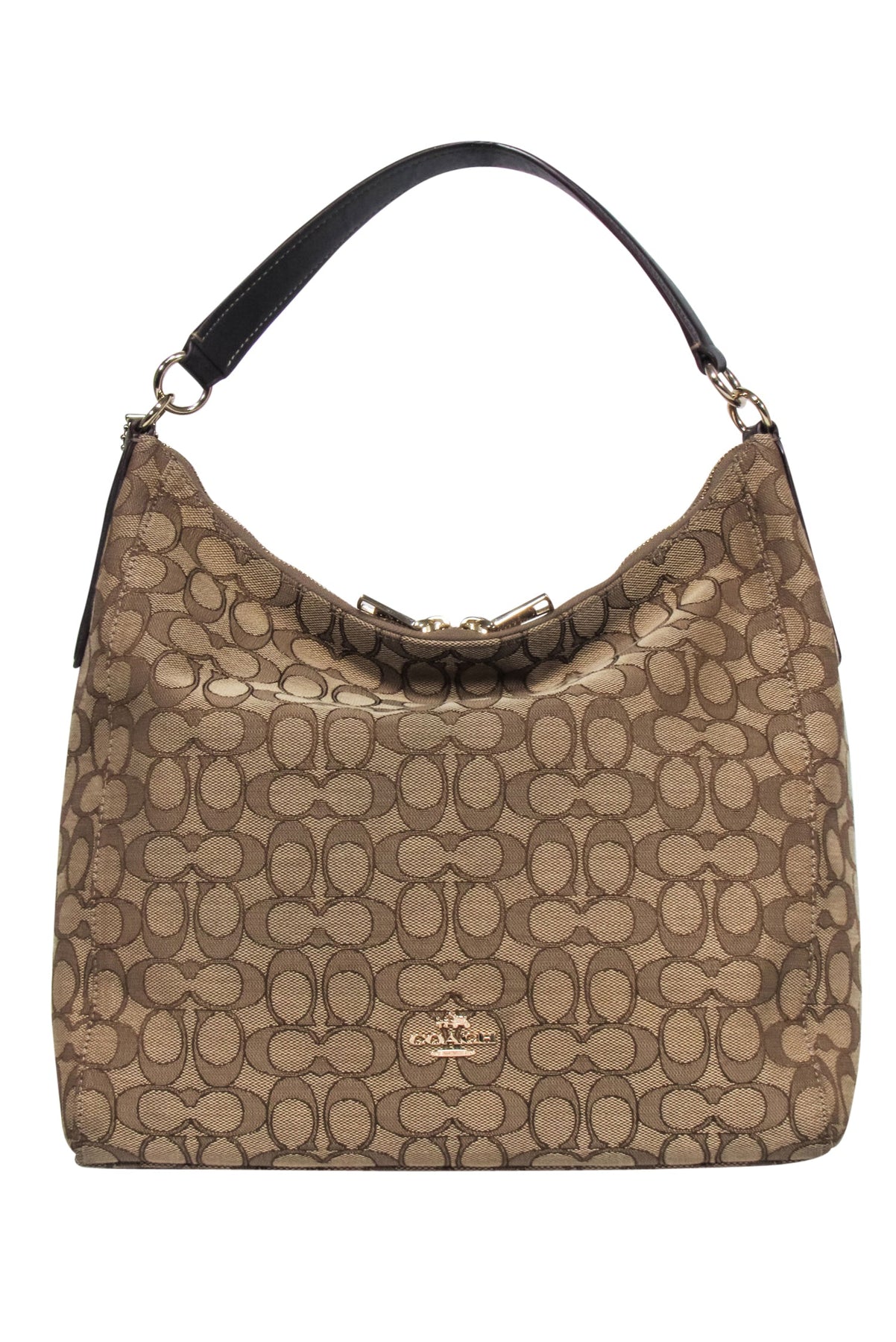 Coach - Light Brown Monogram Canvas Hobo Bag | Current Boutique