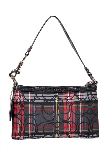 Coach - Black & Red Plaid Monogram Mini Bag | Current Boutique