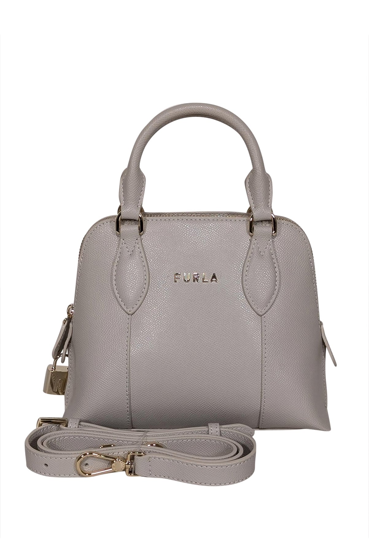 Furla - Beige Saffiano Leather Crossbody Bag