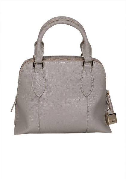 Furla - Beige Saffiano Leather Crossbody Bag | Current Boutique