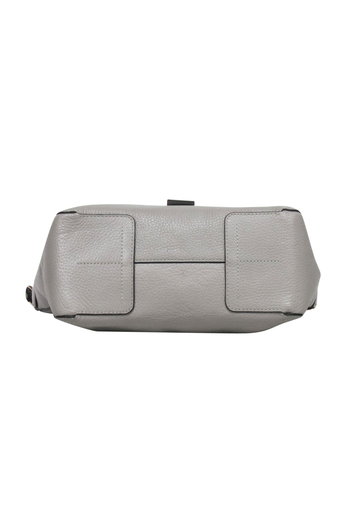 Furla - Light Grey Pebbled Leather Shoulder Bag