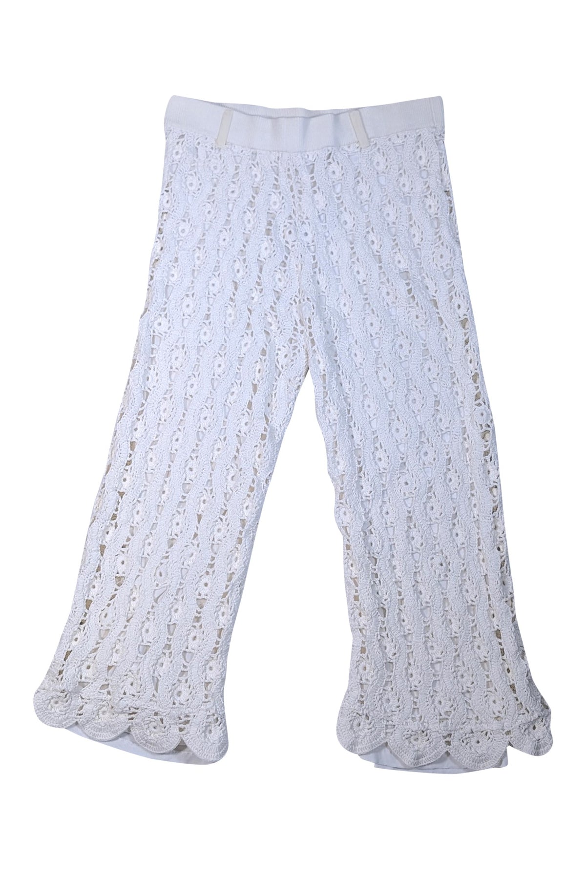Jonathan Simkhai - Ivory "Georgie" Hand Crochet Pants Sz M