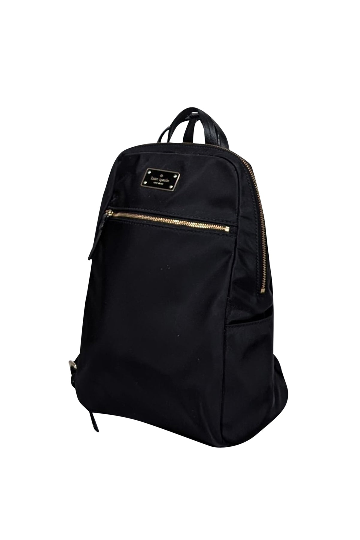 Kate Spade - Black Nylon Zipper Top Backpack | Current Boutique