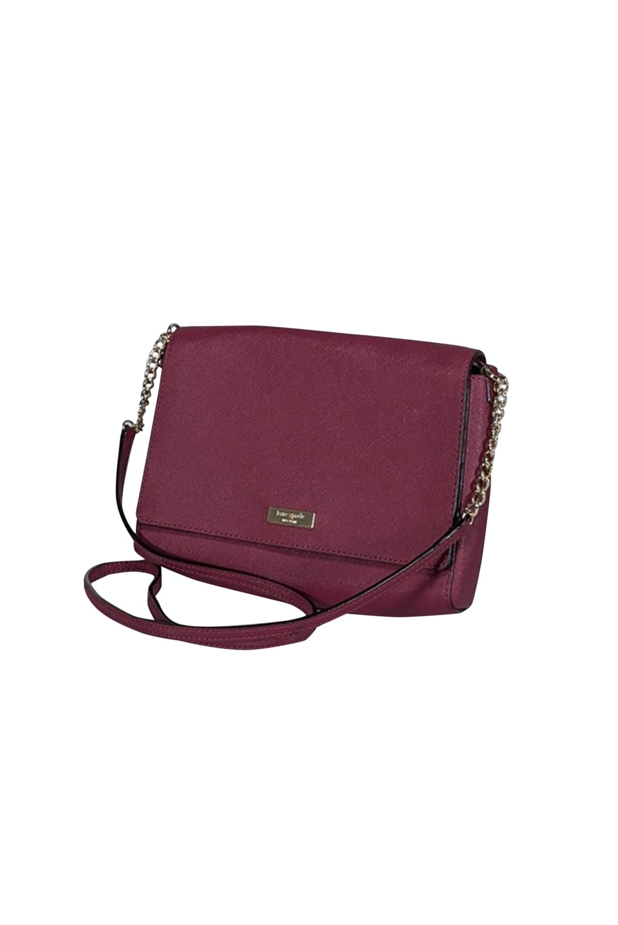 Kate Spade - Maroon Saffiano Leather Crossbody Bag | Current Boutique
