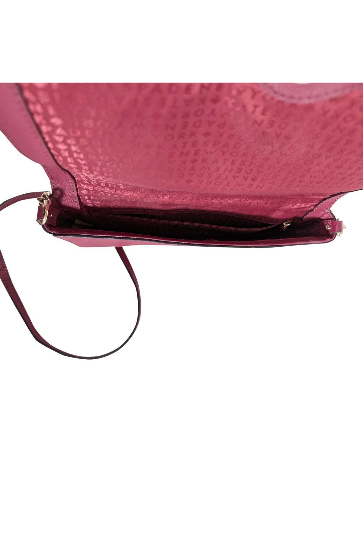 Kate Spade - Maroon Saffiano Leather Crossbody Bag | Current Boutique