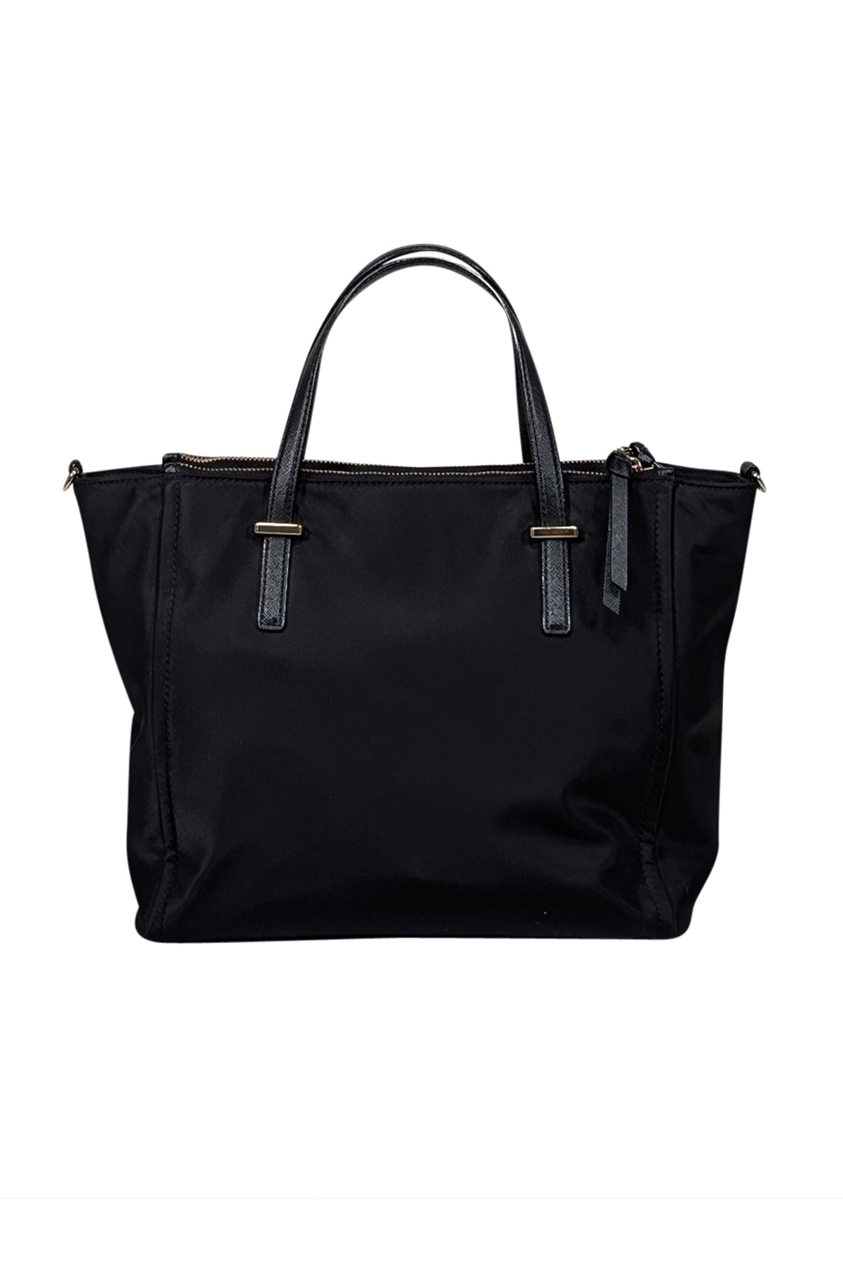 Kate Spade - Black Nylon Double Zipper Medium Satchel bag | Current ...