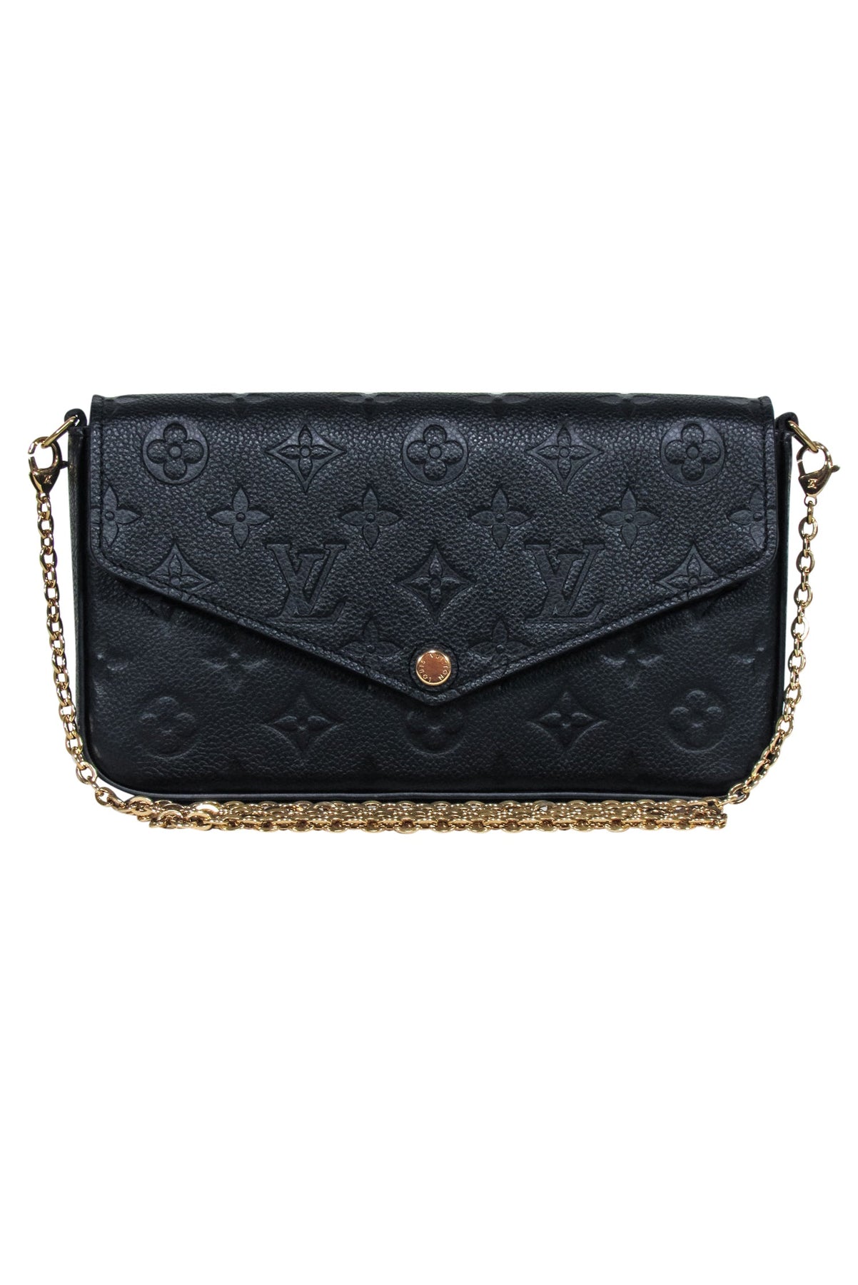 Louis Vuitton - Black Monogram Empreinte Leather "Félicie Pochette ...