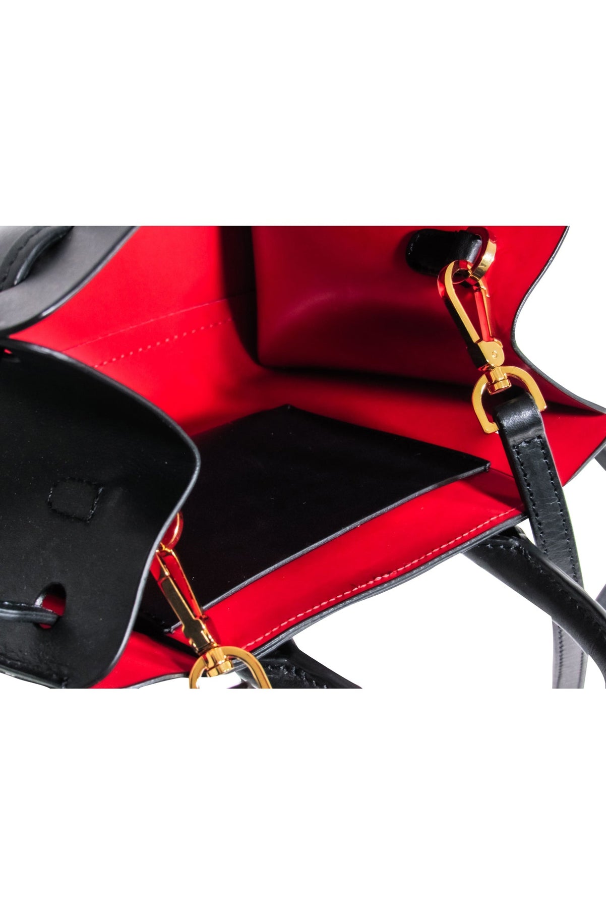 Mansur Gavriel - Black Italian Vegetable Tanned Leather "Mini Mini Sun ...