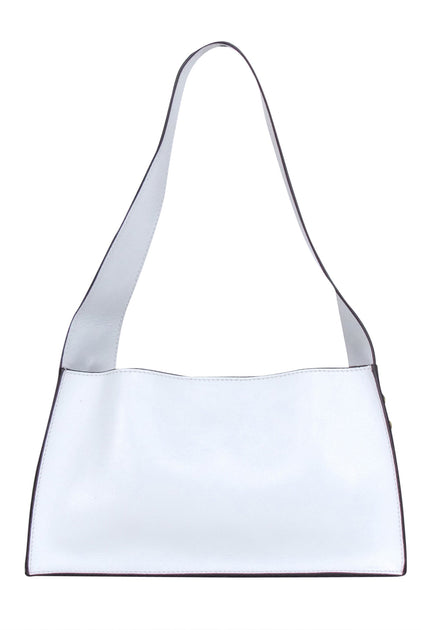 Manu Atelier - White Calf Leather "Kesme" Shoulder Bag