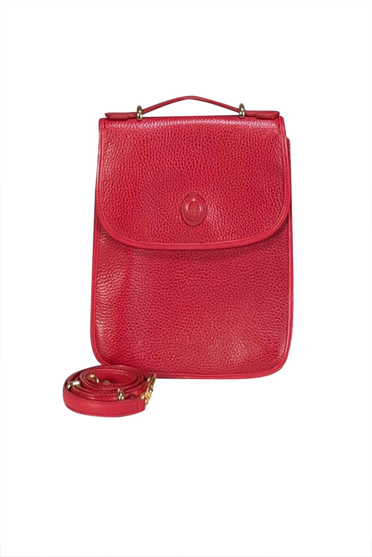 Mark Cross - Red Pebbled Leather Crossbody Bag | Current Boutique