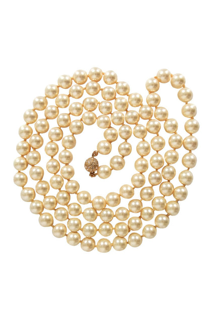 Patty Tobin - Yellow Pearl Long Necklace | Current Boutique