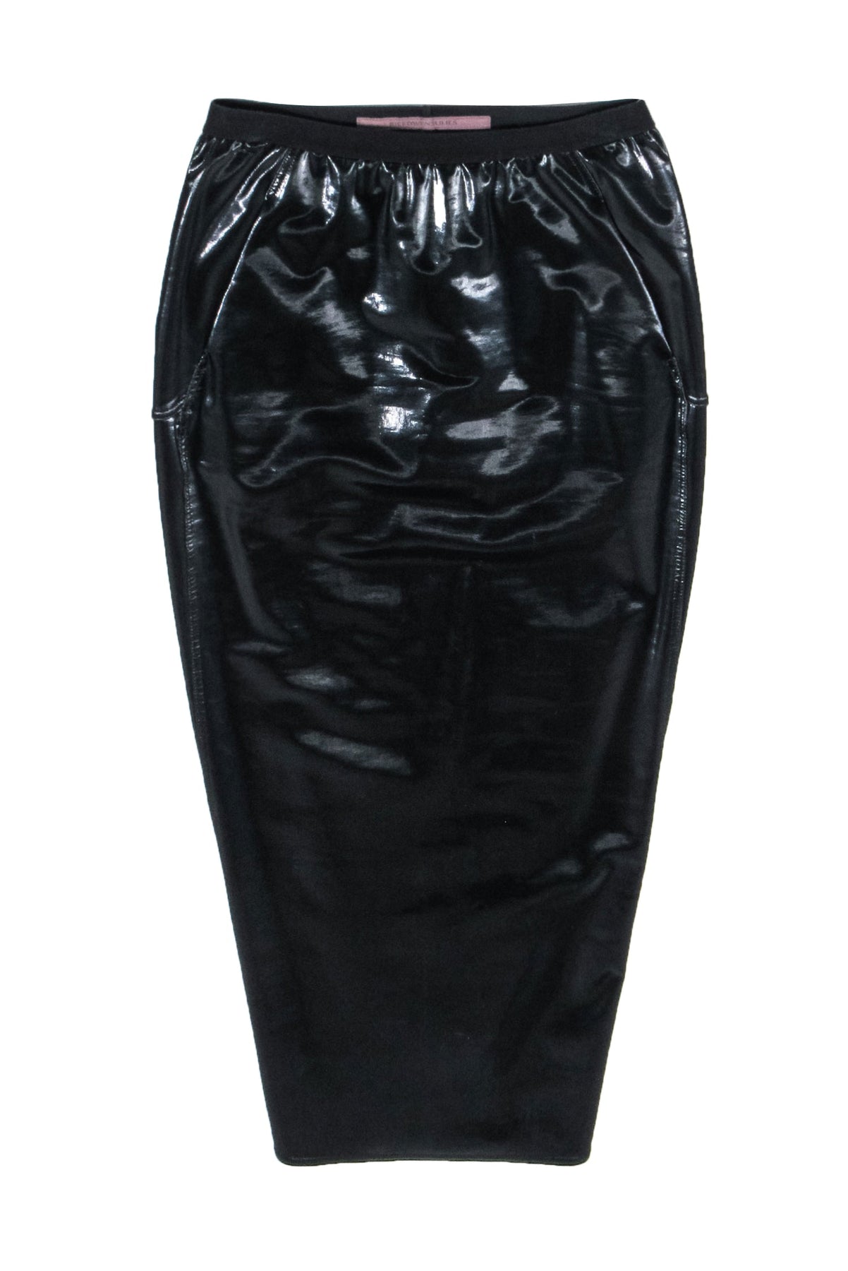 Rick Owens - Black Slinky Fabric Midi Skirt Sz 4 | Current Boutique