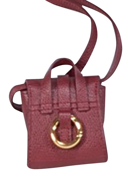 Senreve - Wine Red Italian Pebbled Leather "Milli Maestra" Crossbody ...