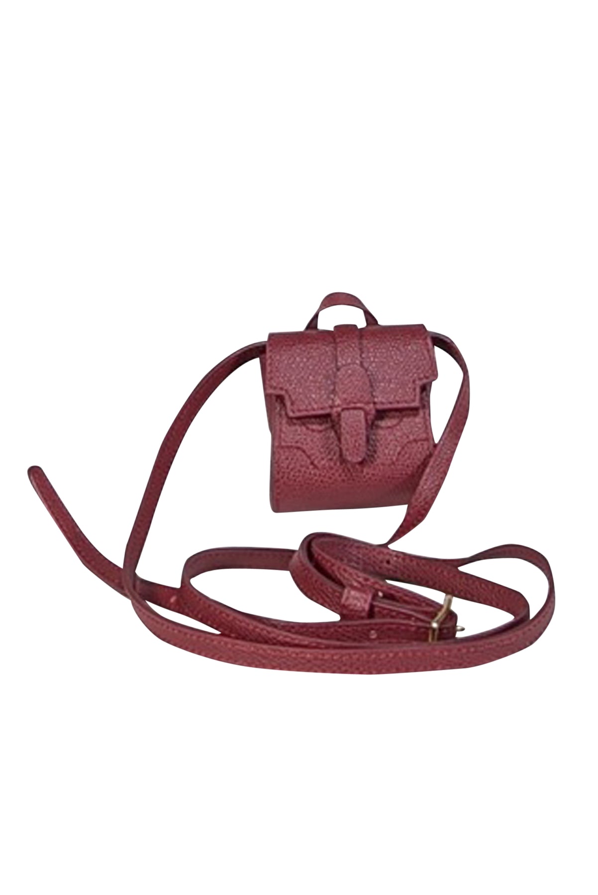 Senreve - Wine Red Italian Pebbled Leather "Milli Maestra" Crossbody ...