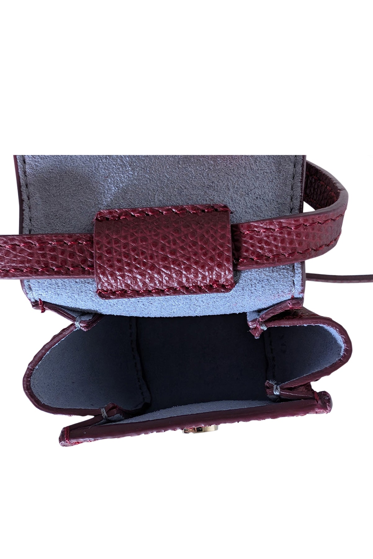 Senreve - Wine Red Italian Pebbled Leather "Milli Maestra" Crossbody ...