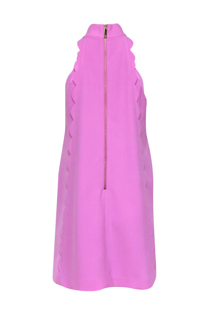 Ted Baker - Light Pink High Neck Tunic Dress w/ Scalloped Trim Sz 6