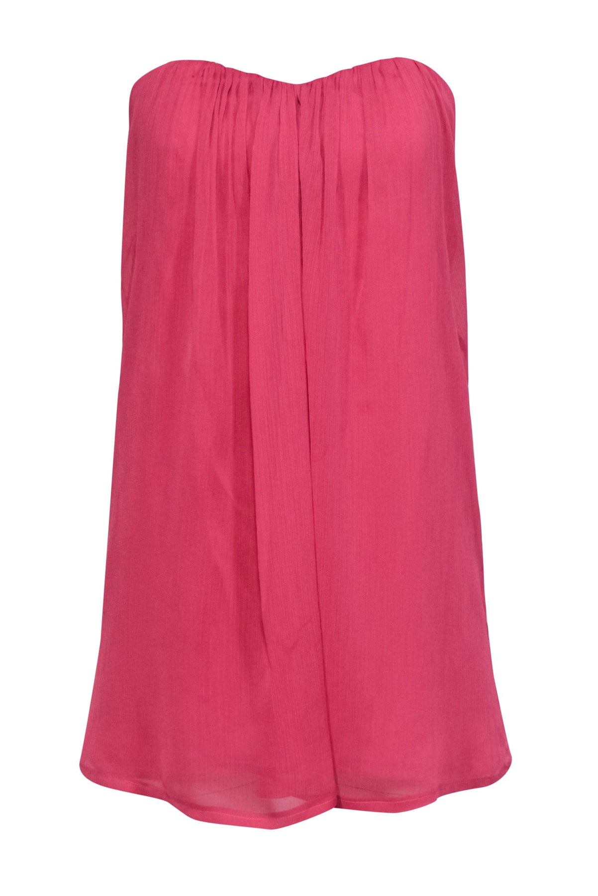 Alice & Olivia - Bright Pink Crinkled Overlay Mini Dress Sz 0 | Current ...