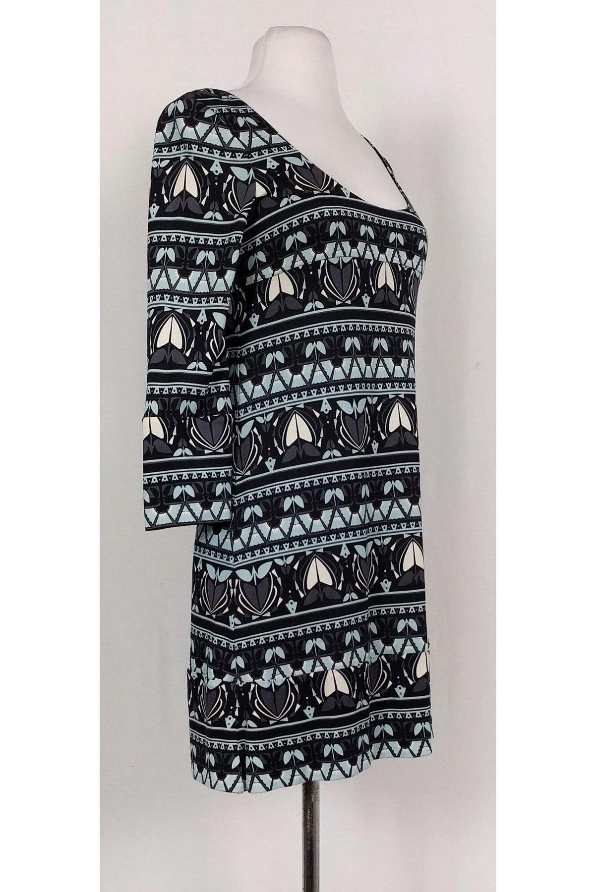 Diane von Furstenberg - Blue Floral Print Shift Sz 2