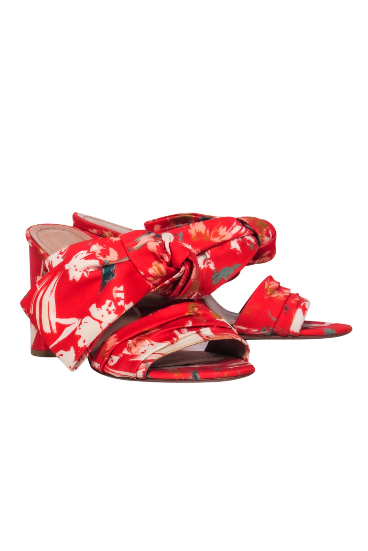 Lewitt - Red Floral Print Mule Pump Sz 7.0 | Current Boutique