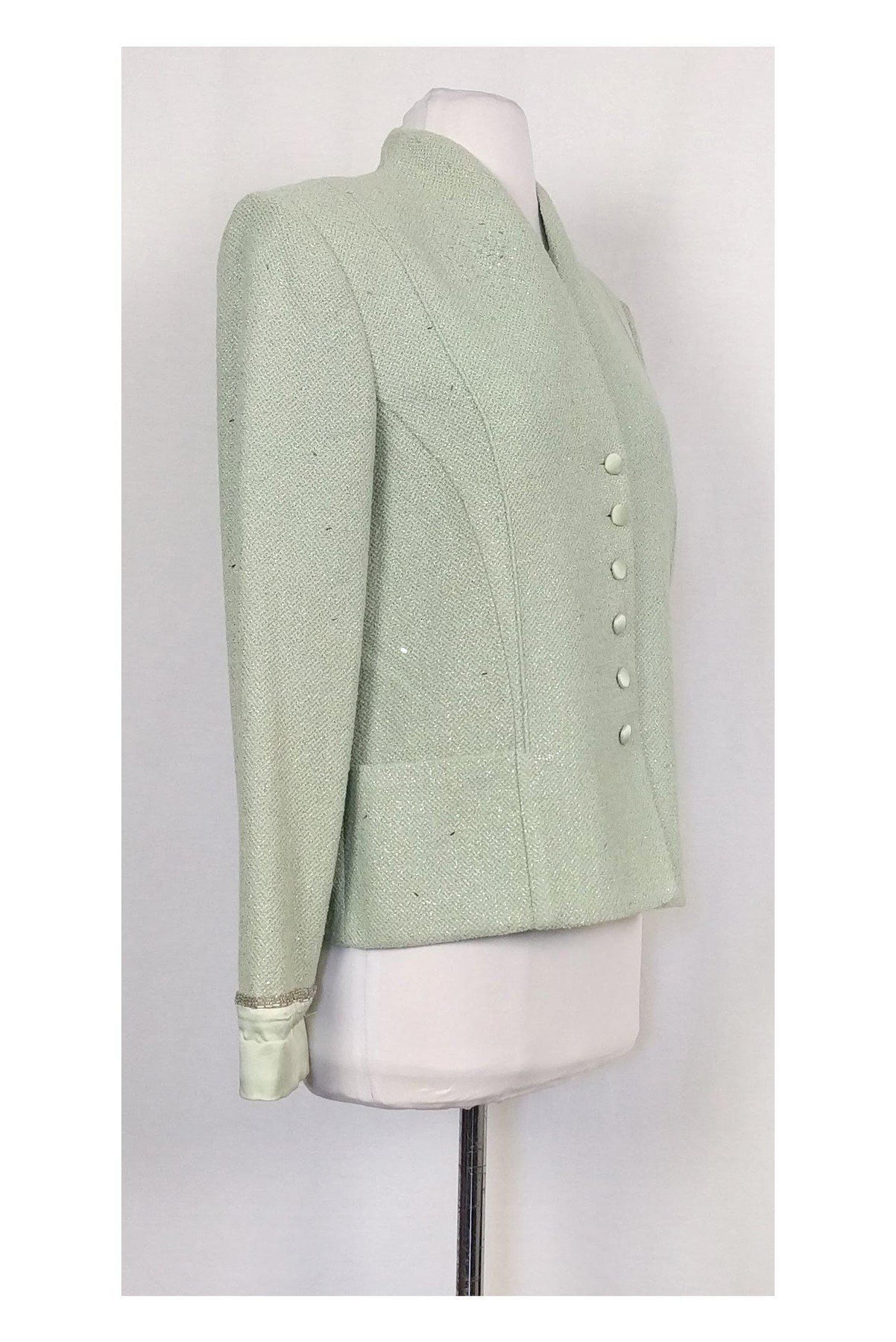 St. John - Mint Green Jacket Sz 10 | Current Boutique